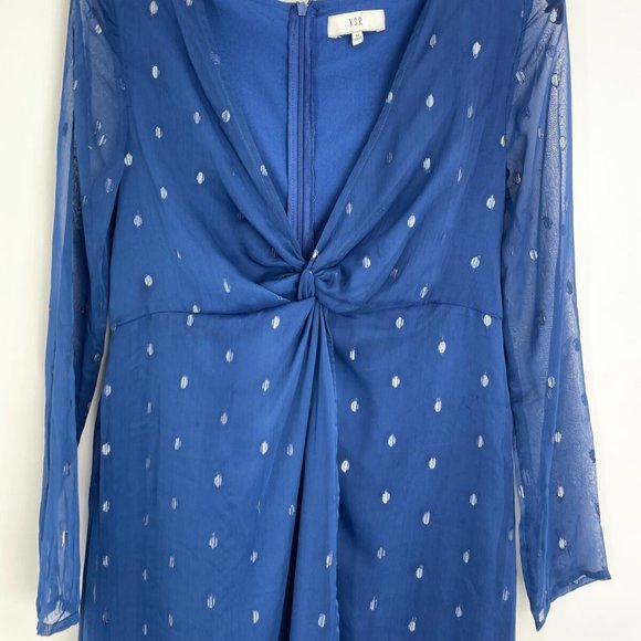 NSR | Dresses | Nwt Blue Sheer Arm Dress | Poshmark